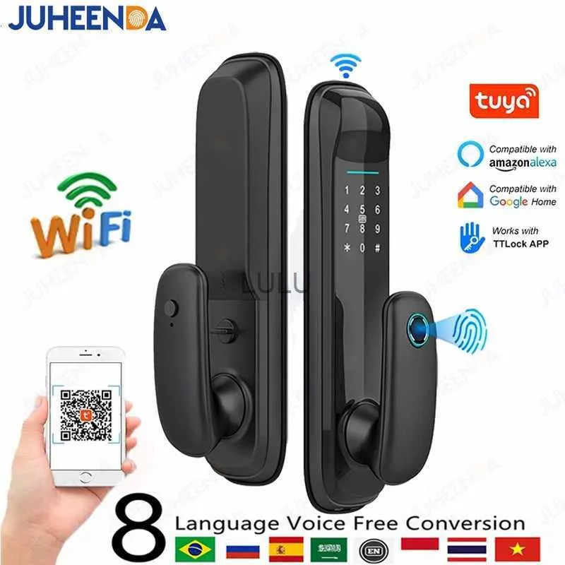 Smart Door Lock With TTlock App, Bluetooth, Tuya WiFi, Fingerprint, And ...