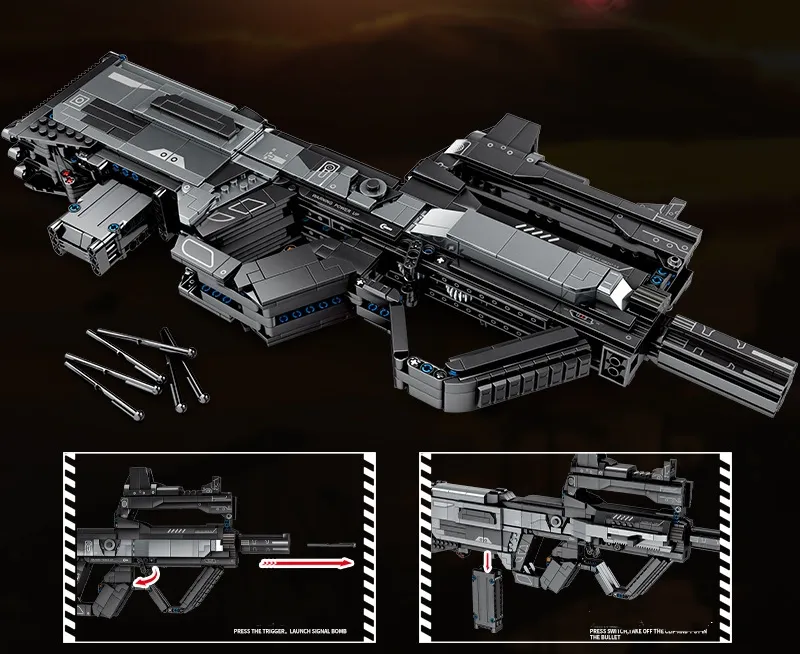 Build Block Toy Gun Model, Airsoft Electric Gun Model Kit, Soft Bullet ...