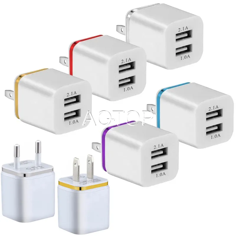 DHgate.com:5V 2.1A&1.0A Dual USB AC adapter home travel wall charger ...