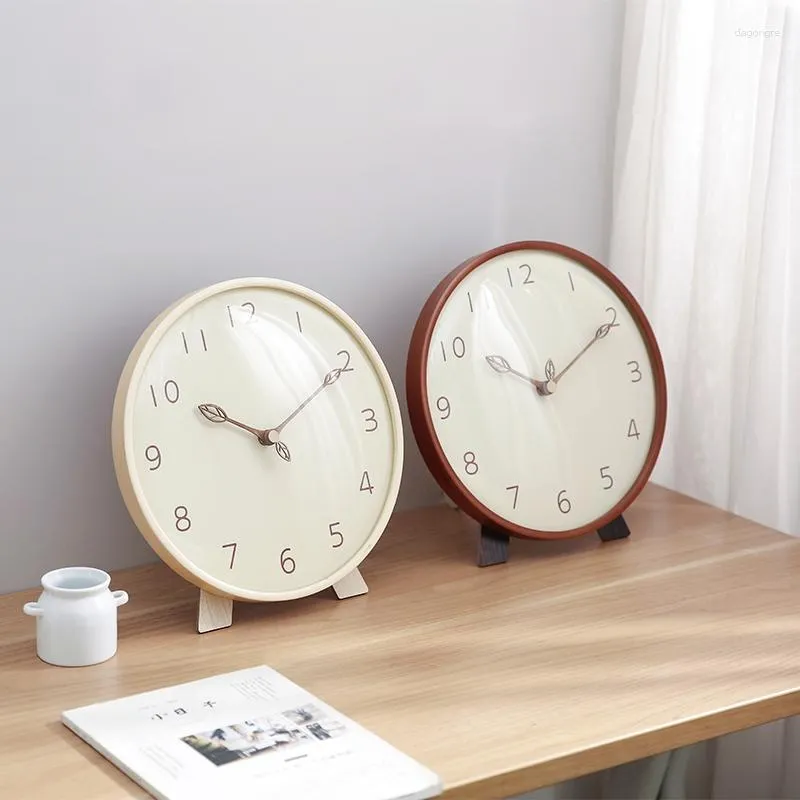 DHgate.com:Solid Wood Pendulum Desk Clock Watch | Quartz Mute Tabletop ...