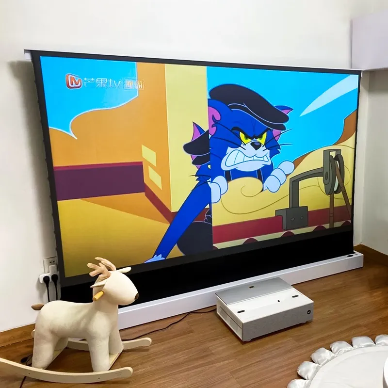Motorized Projector Screen 135 150 Inch Floor Rising ALR Projection ...