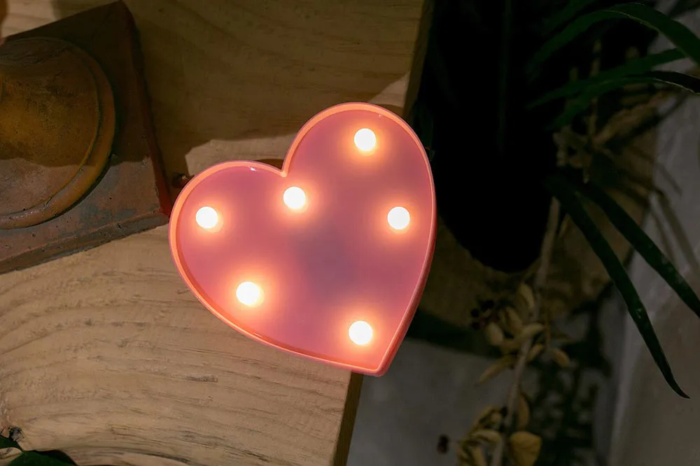 Novelty Items 3D Love Heart LED Letter Lamps Indoor Decorative Night ...