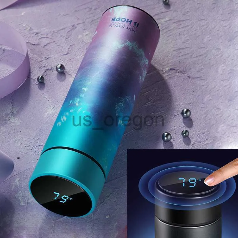 DHgate.com:480ml Smart Thermos Bottle Stainless Steel Vacuum Flask LED Temperature Display ...