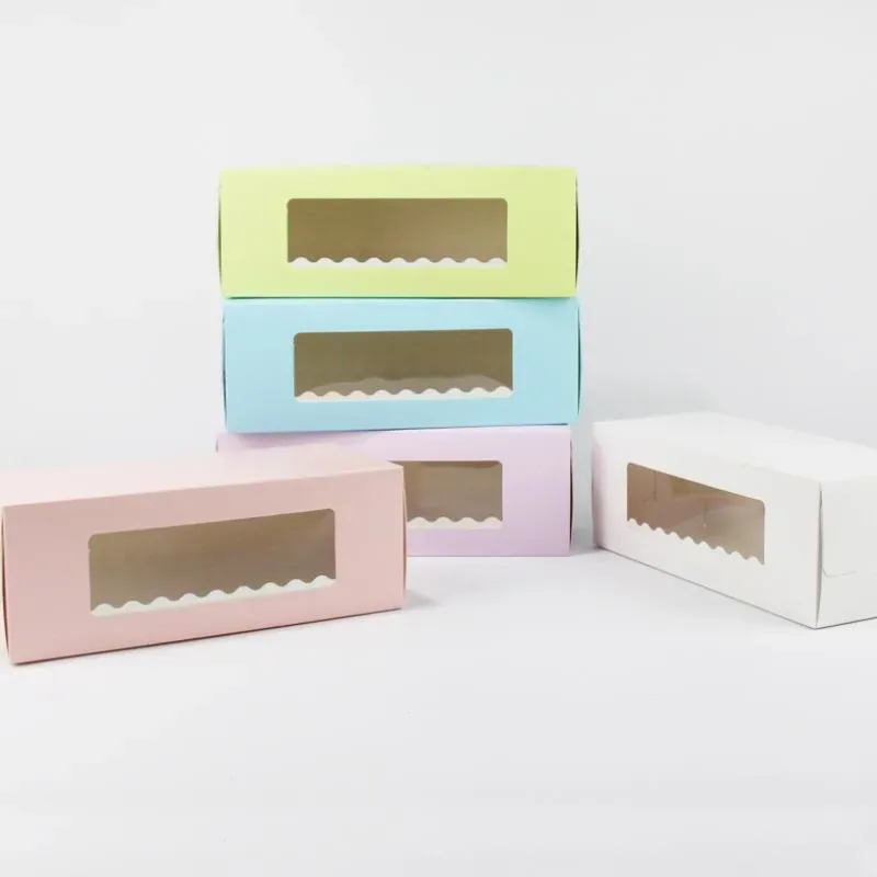 Long Cardboard Paper Cake Bakery Swiss Roll Cake Boxes Cookie Mooncake ...