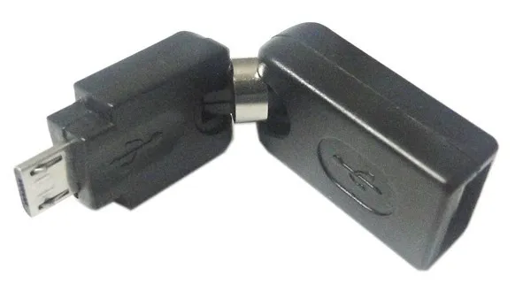 Flexible Micro USB to USB Adapter - Swivel Angle Connector, 5-Pin Micro ...