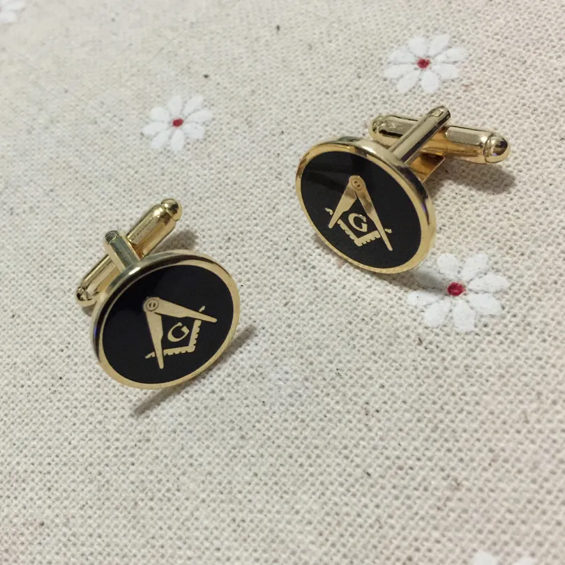 Masonic Cufflinks for Men - Freemason Cuff Links, Metal Badge with ...
