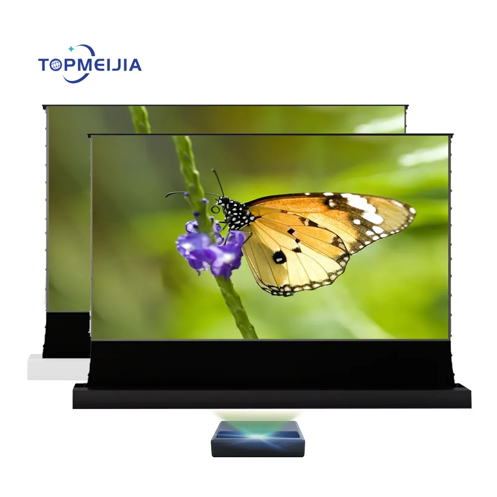 110 8K Ultra Short Throw Projector Screen - Motorized ALR, Floor Rising ...