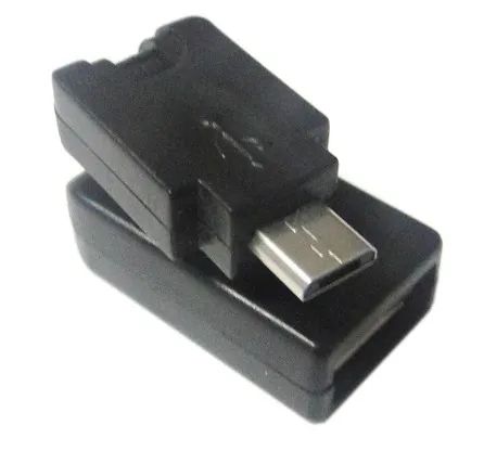 Flexible Micro USB to USB Adapter - Swivel Angle Connector, 5-Pin Micro ...