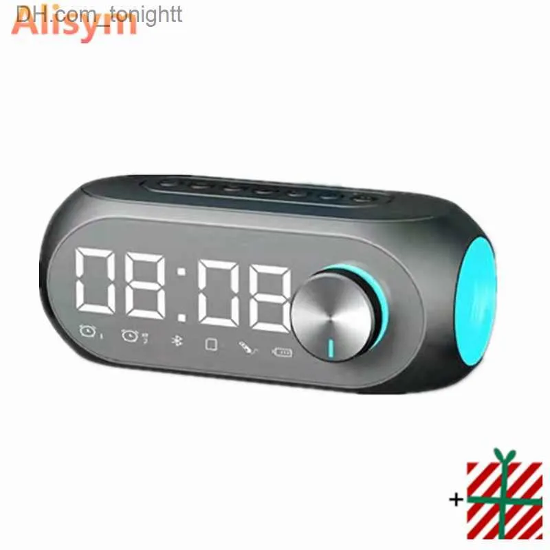Bluetooth Speakers Radio Alarm Clock: Wireless LED Stereo Bass Speaker With FM Radio, TF Card ...