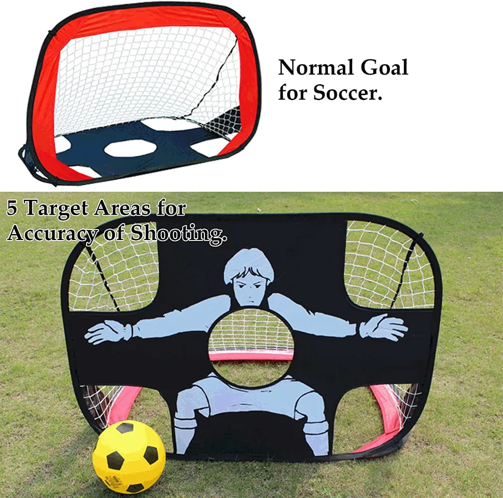 Portable Mini Soccer Net for Kids - Folding Soccer Goal Target Net ...