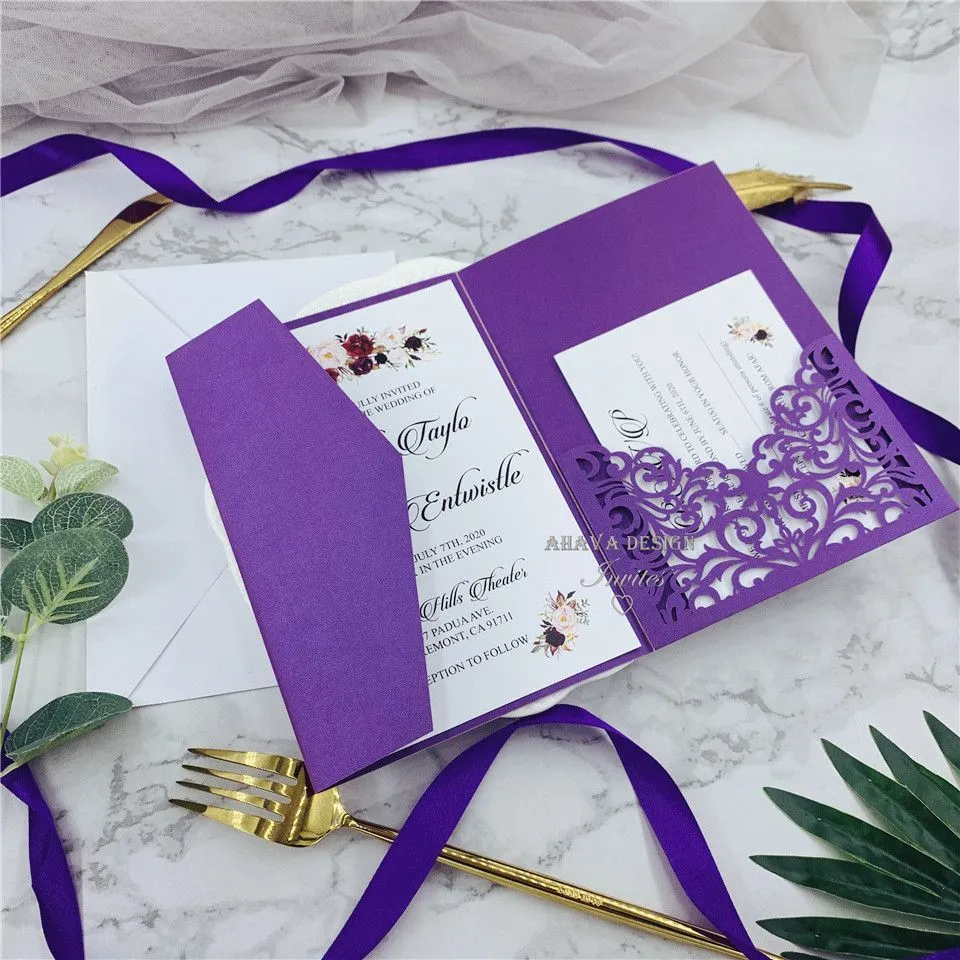 Elegant Purple Invitations