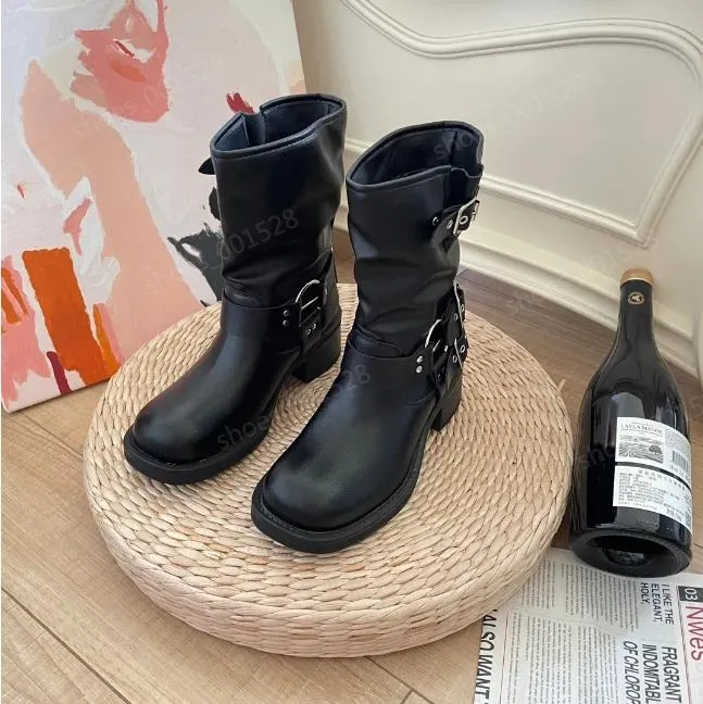 Womens Brown Calf Leather Biker Boots Motorcycle Boots Knee Womens Brown Calf Leather Biker Boots Motorcycle Boots Knee