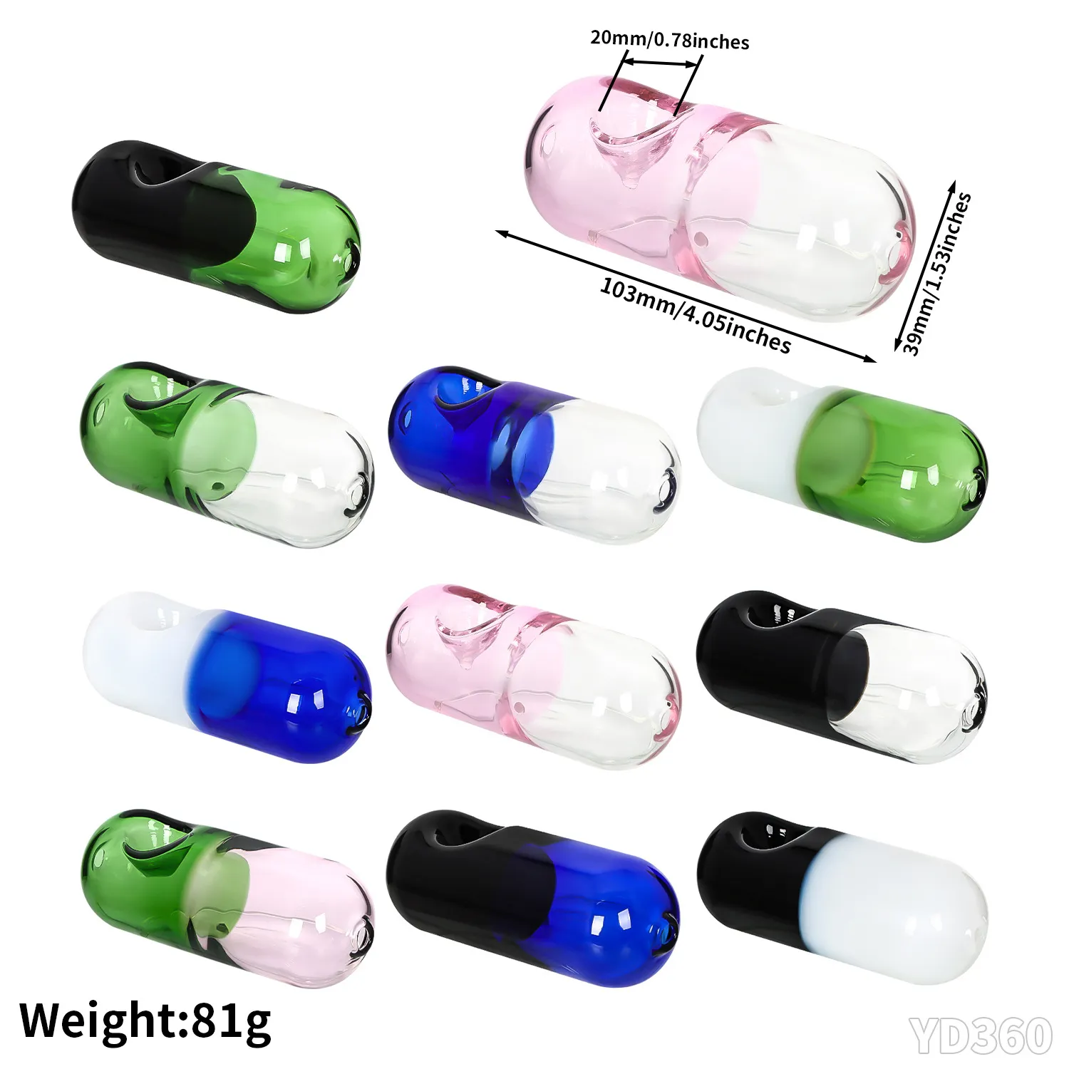 Tubería De Fumar Multicolor De Vidrio |Cápsula De Tubería De Mano De ...