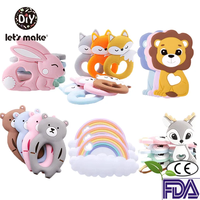 DHgate.com:Silicone Teether Rodent Cartoon Animals Teething Toy for ...