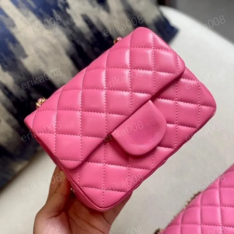 Vintage Designer CF Bag Genuine Leather Shoulder Tote With Glod Chain ...