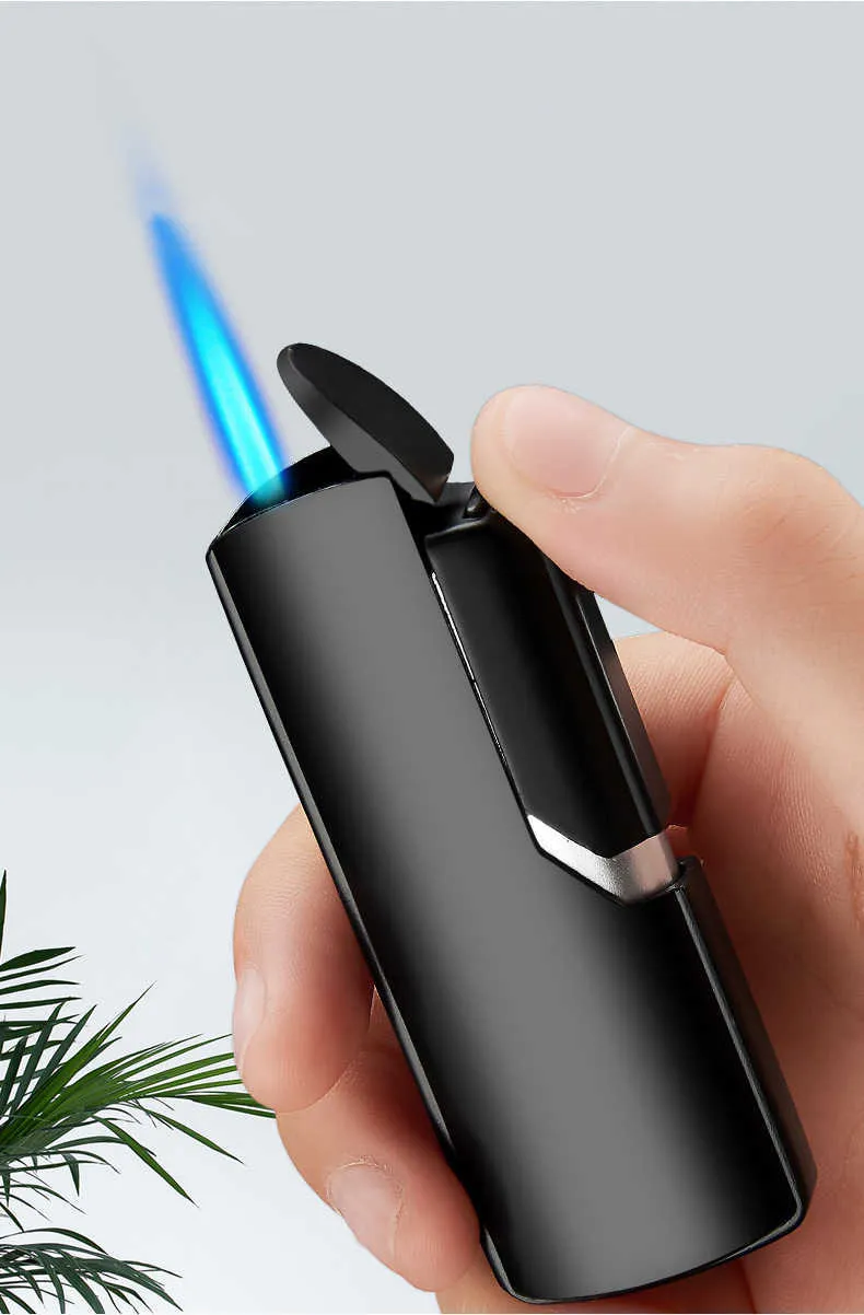 No Gas Lighter High Firepower Spray Gun Jet Torch Turbo Lighter 1300C ...