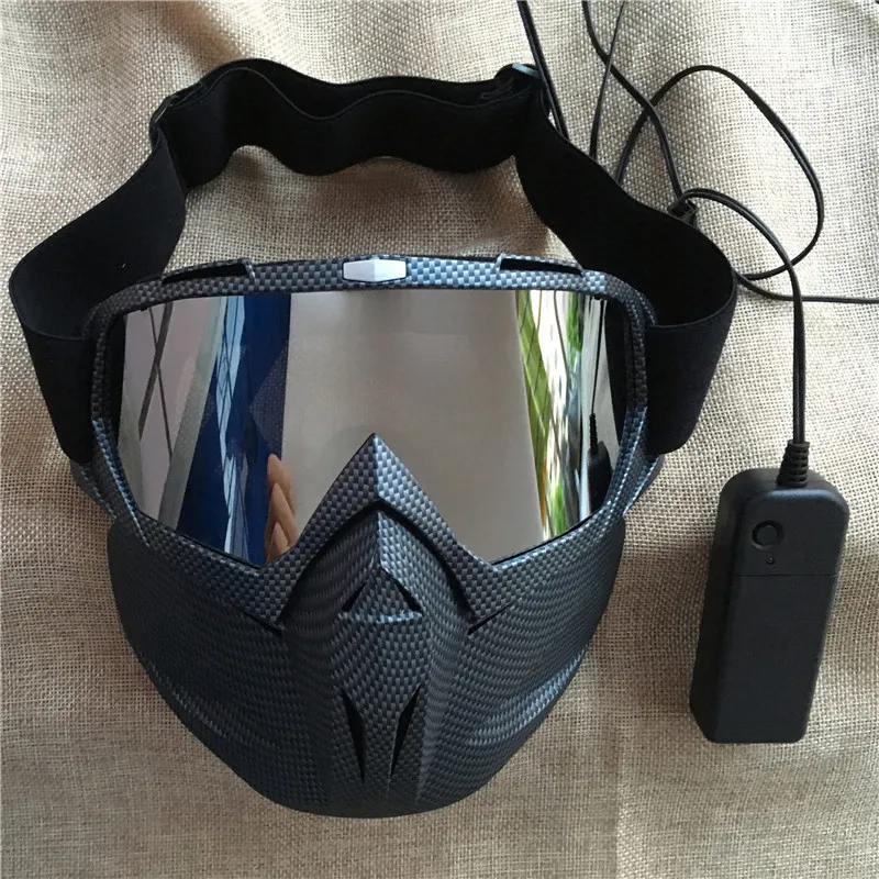 Sorrynam Unisex Beige PC Half Face Party Mask LED... From Deng10, $19. ...