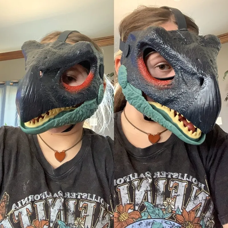 Jurassic Therizinosaurus Dinosaur Mask, Realistic Texture With Opening ...