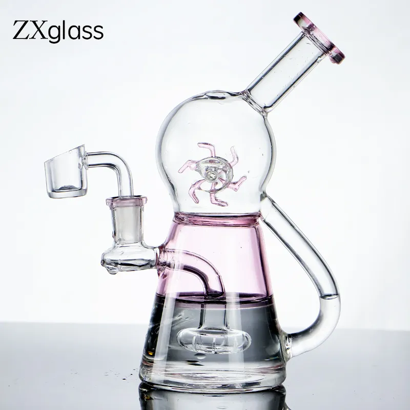 Wholesale Pink Glass Windmill Dab Rig With Tornado Recycler, Thick ...