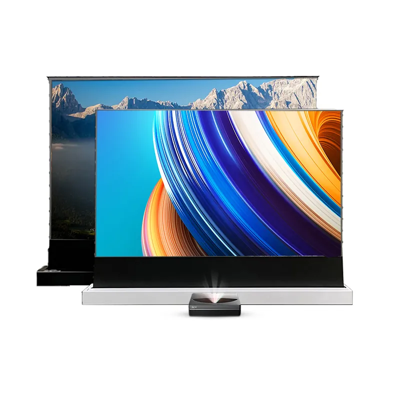 150 Inch ALR Projector Screen - T-Prism Floor Rising Retractable ...