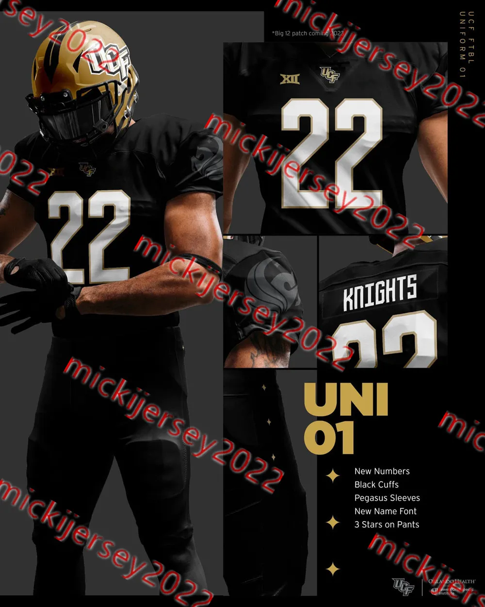 UCF Knights Football Jersey: Timmy McClain, Grant Stevens, Caden Kitler ...