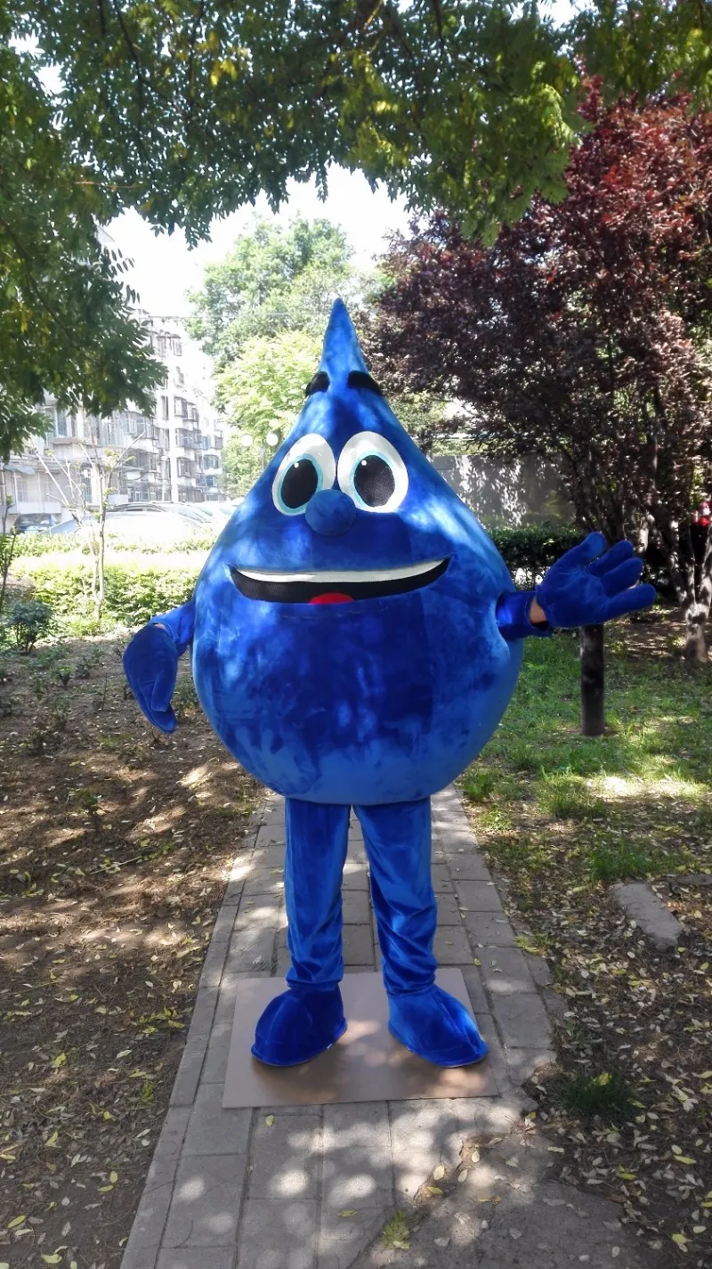 Blue Water Drop Mascot Adult Quality Water Drop Costume For Business ...