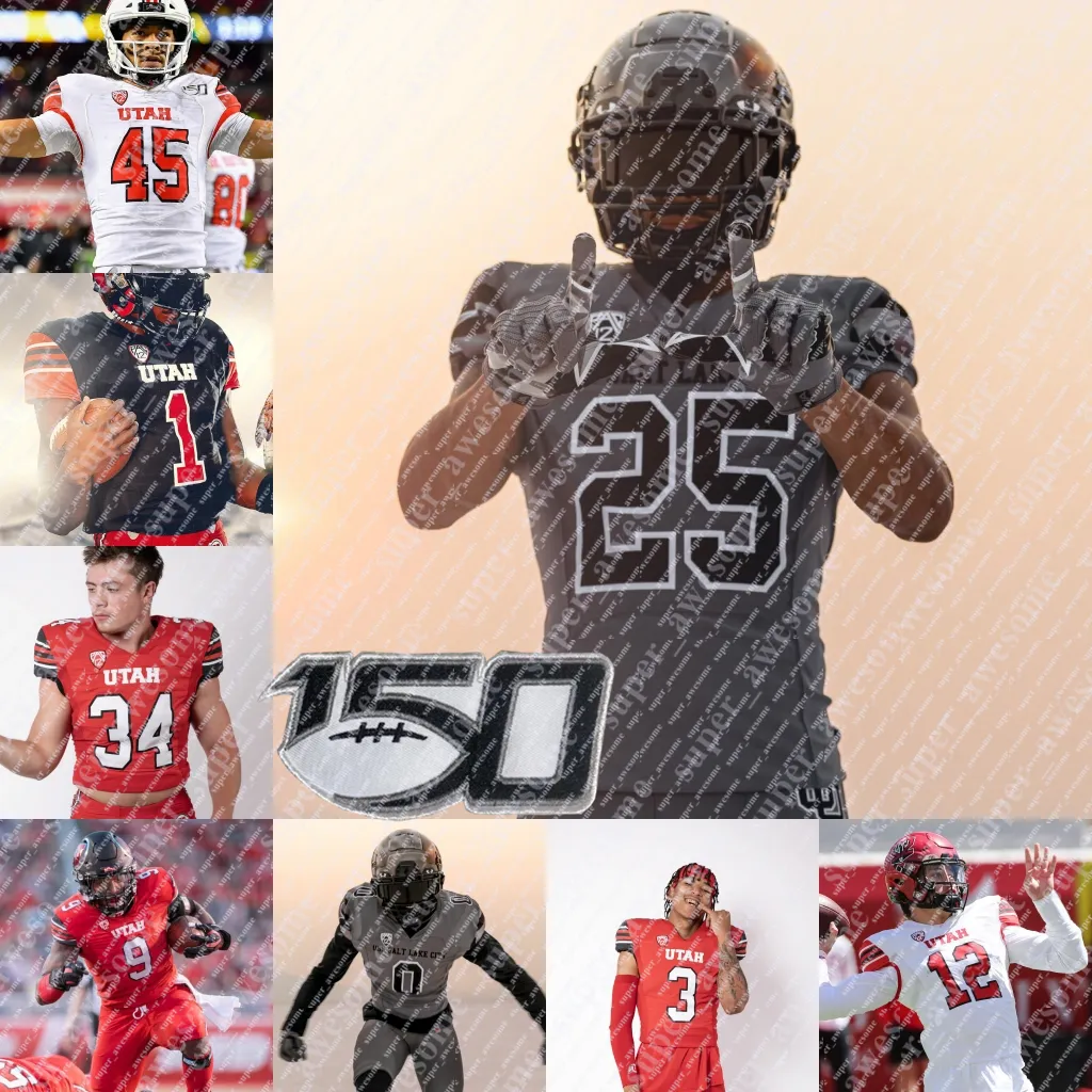 Utah Utes Football Jersey 2024 Cameron Rising, Bryson Barnes, Money ...