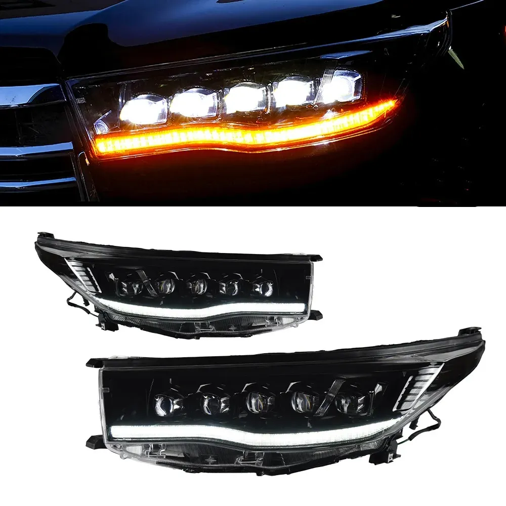 DHgate.com:2024Kluger Highlander Headlight LED Lights, High Beam Signal ...
