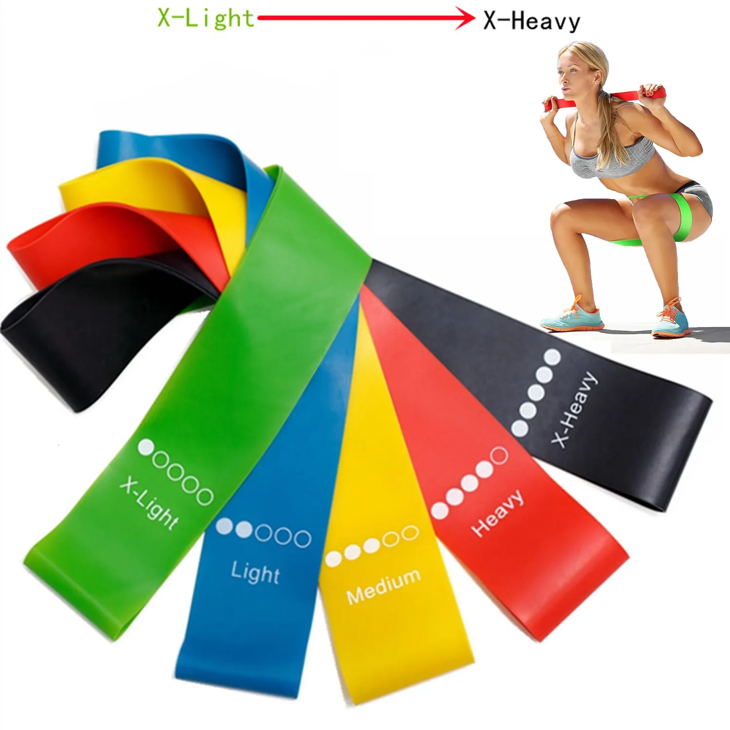 DHgate.com:TPE Resistance Bands Fitness Set, Rubber Loop Bands Strength ...