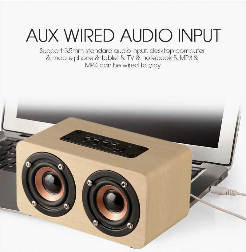 Portable Speakers TOPROAD Wooden Wireless Bluetooth Speaker Portable ...