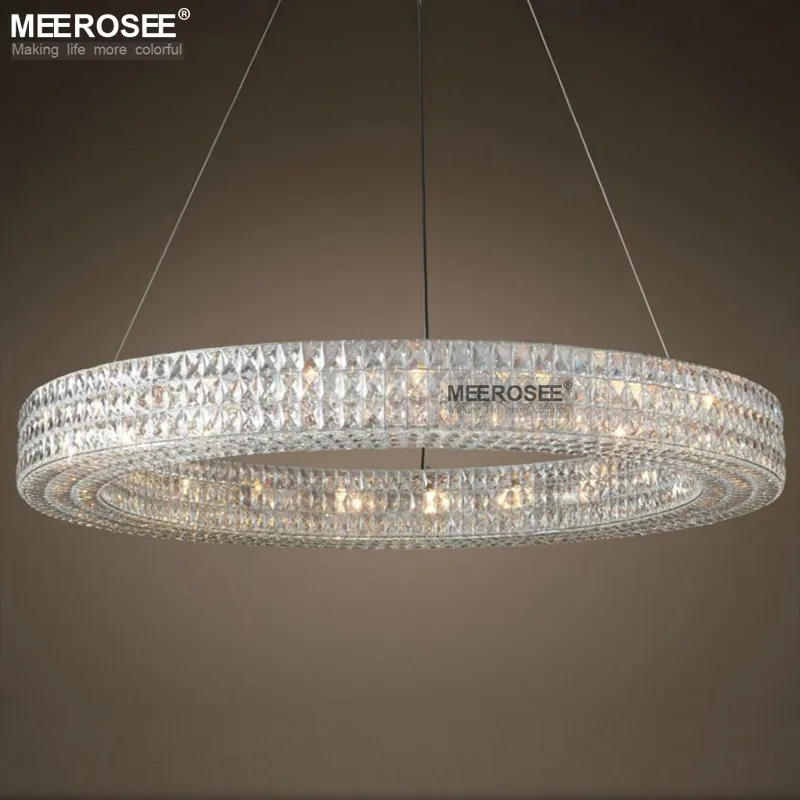 Luxury Round Crystal Chandelier Light Modern Large Luminaires Hanging ...
