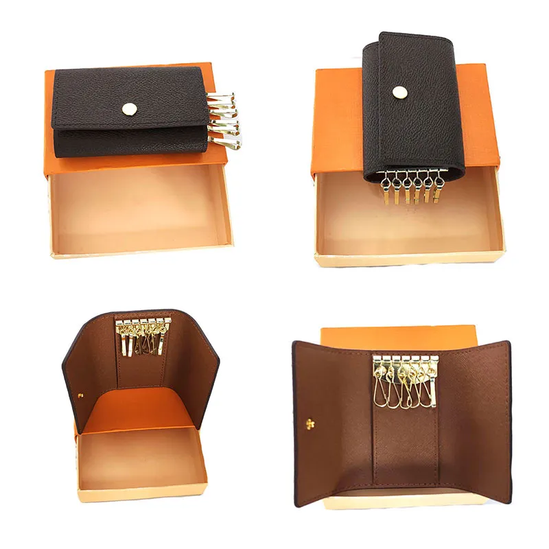Luxury Key Holder Wallet - Designer Inspired Brown Flower Key Case, 6 ...