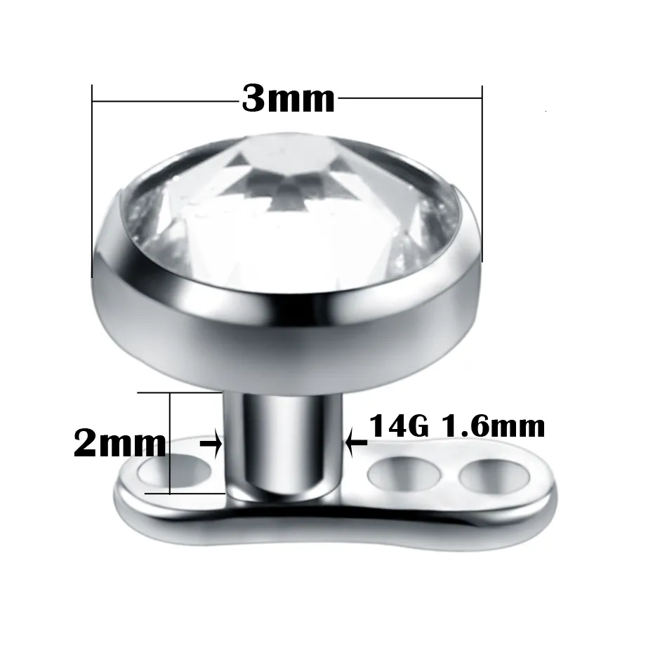 Lotto G23 Micro Dermal Anchor Top Set Con Base Pelle Perforata Dermica Nella Pelle Anelli Dermici Piercings Body Jewelry Da 16 94 DHgate