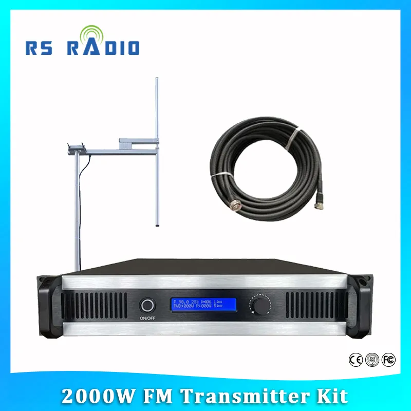 2kW FM Radio Broadcast Transmitter Kit 87.5 108MHz Perfect For Setting ...