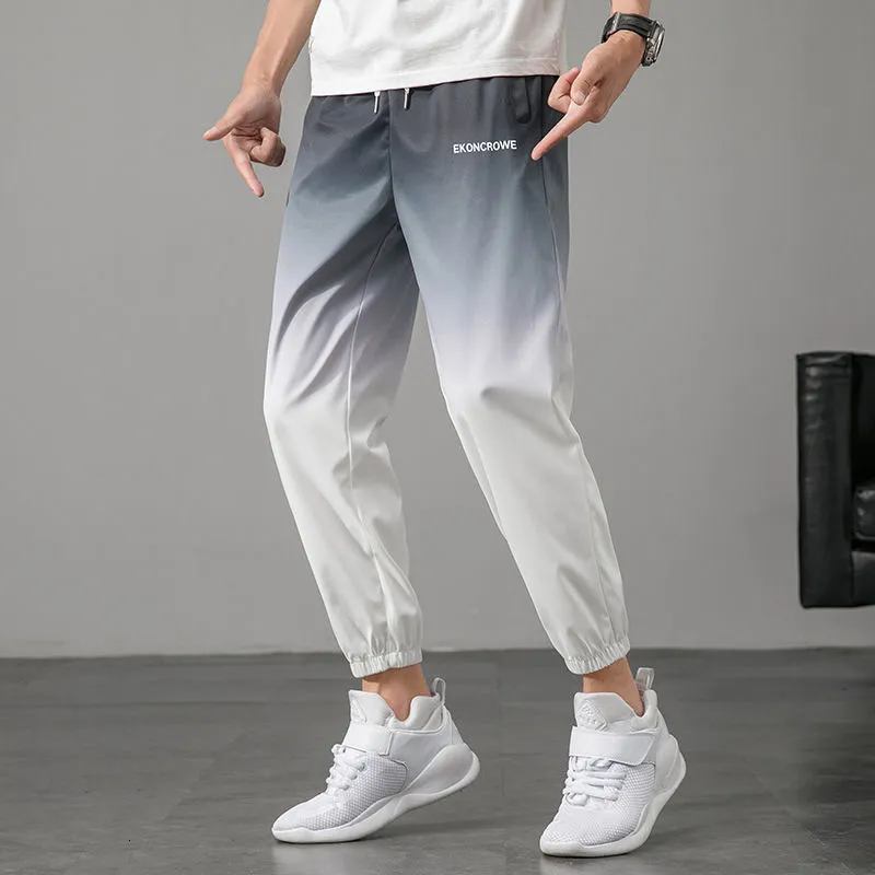 Gradient Color Mens Baggy Harem Joggers Quick Dry, Lightweight, And ...