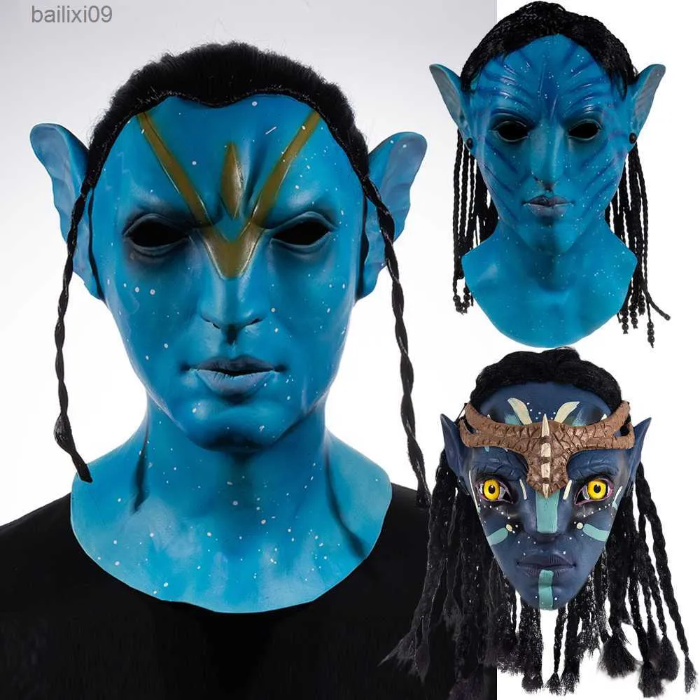 Avatar 2 Neytiri Mask - Na'vi Cosplay Latex Helmet, The Way of Water ...