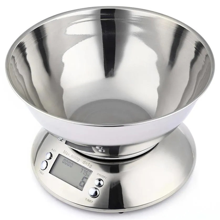 DHgate.com:5kg 1g Stainless Steel Kitchen Food Scale LCD Digital ...