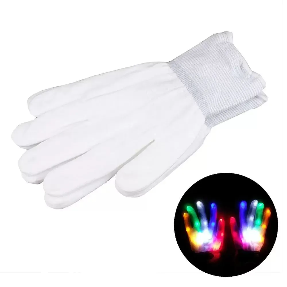 902 LED Luminous Flashing Skull Gloves Halloween Party Costume Toy ...