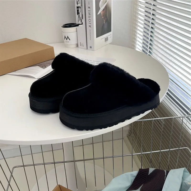 Tazz Braid Designer Snow Boots Women Tasman Womens Fur Furry Fluffy ...