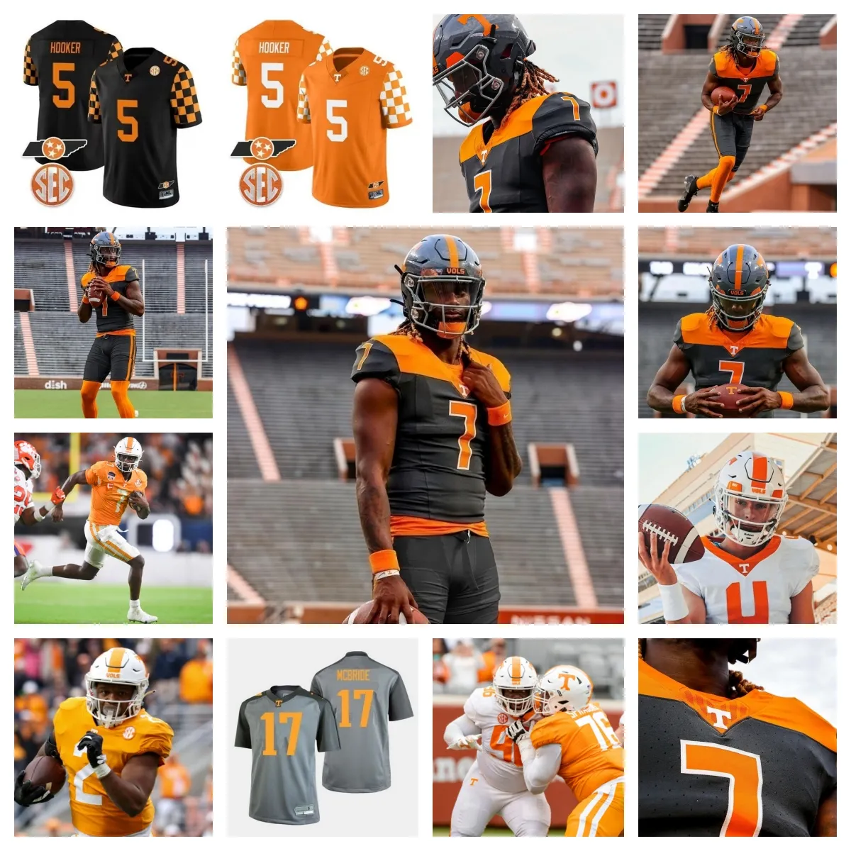 2023 Tennessee Volunteers Football Jersey 8 Nico Iamaleava 15 Bru McCoy ...