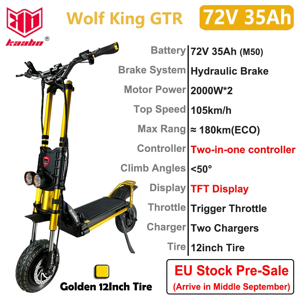 Kaabo Wolf King GTR 72V 35AH Battery Dual Motor 2000W*2 بطارية قابلة ...