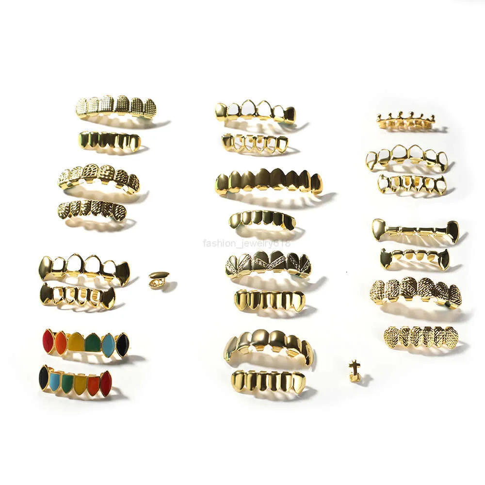 Grillz And Jewelry: Gold Tone Teeth Grillz Set Hip Hop Fashion, Top 8 ...