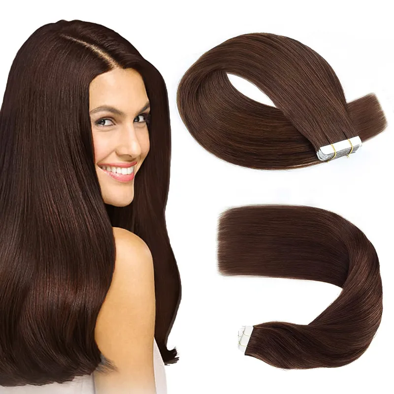 Tape In Human Hair Extensions: Silky Straight Real... From Ali_magic ...