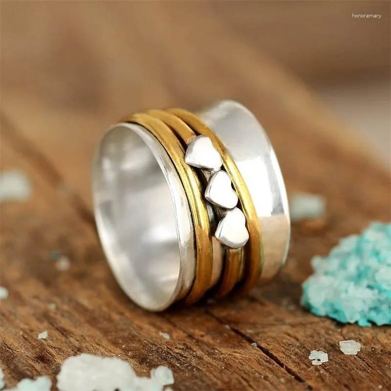 DHgate.com:Boho Cluster Rings 2-Tone Gold Silver Unique Love Creative ...