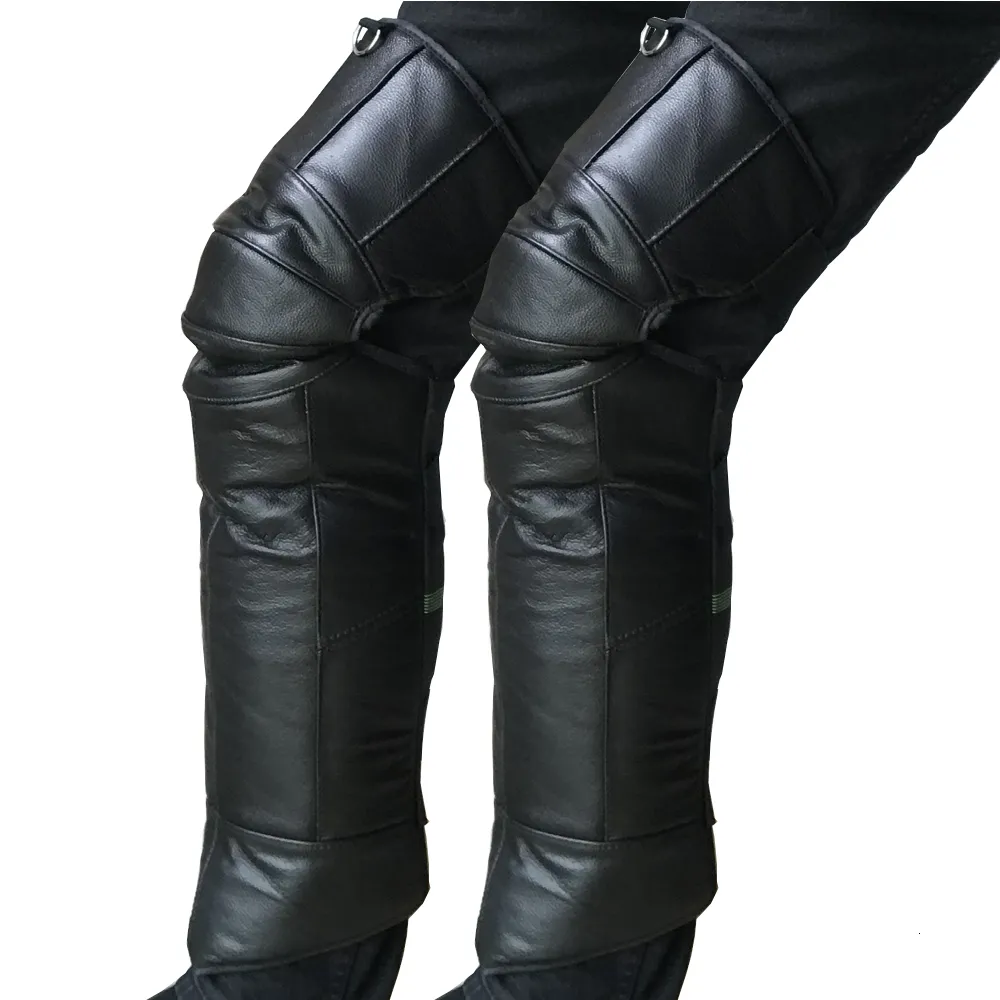 Thermal Wool Knee & Elbow Pads - Cowhide Extended Version - Adjustable ...