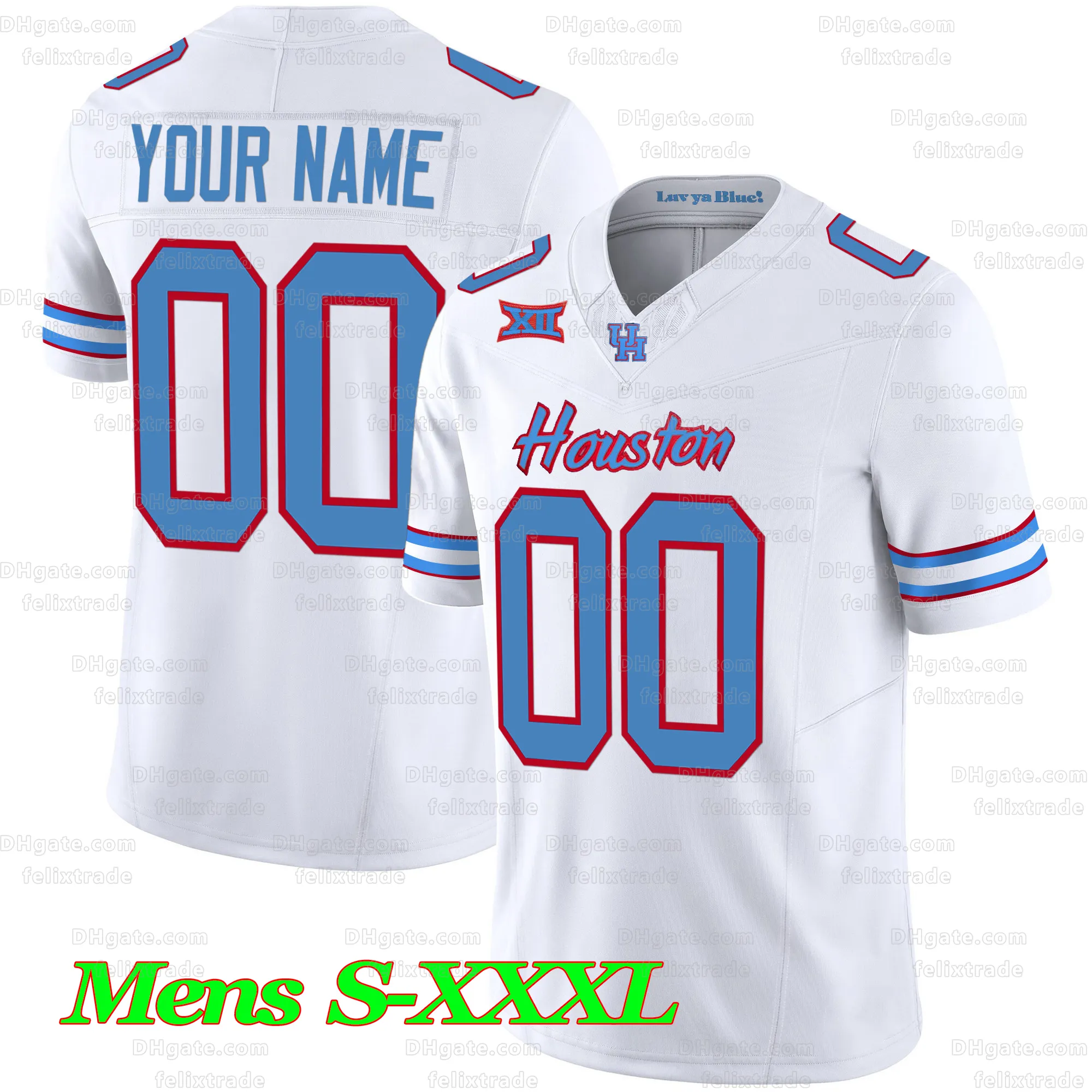Houston 2023 Cougars Oilers Inspired College Football Jersey Jayce ...