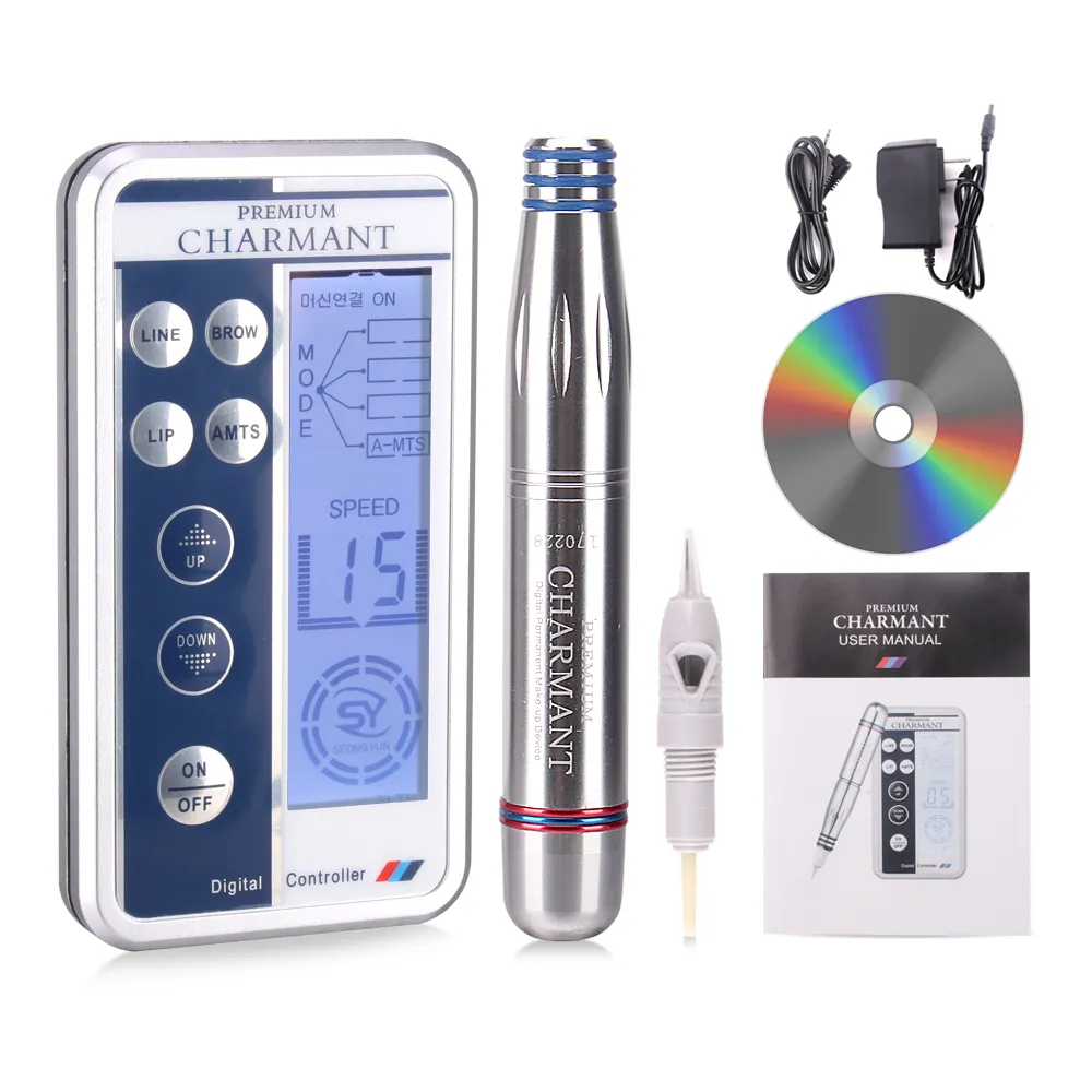 Professional Permanent Makeup Kit - Digital Tattoo Machine, Rotary Pen ...