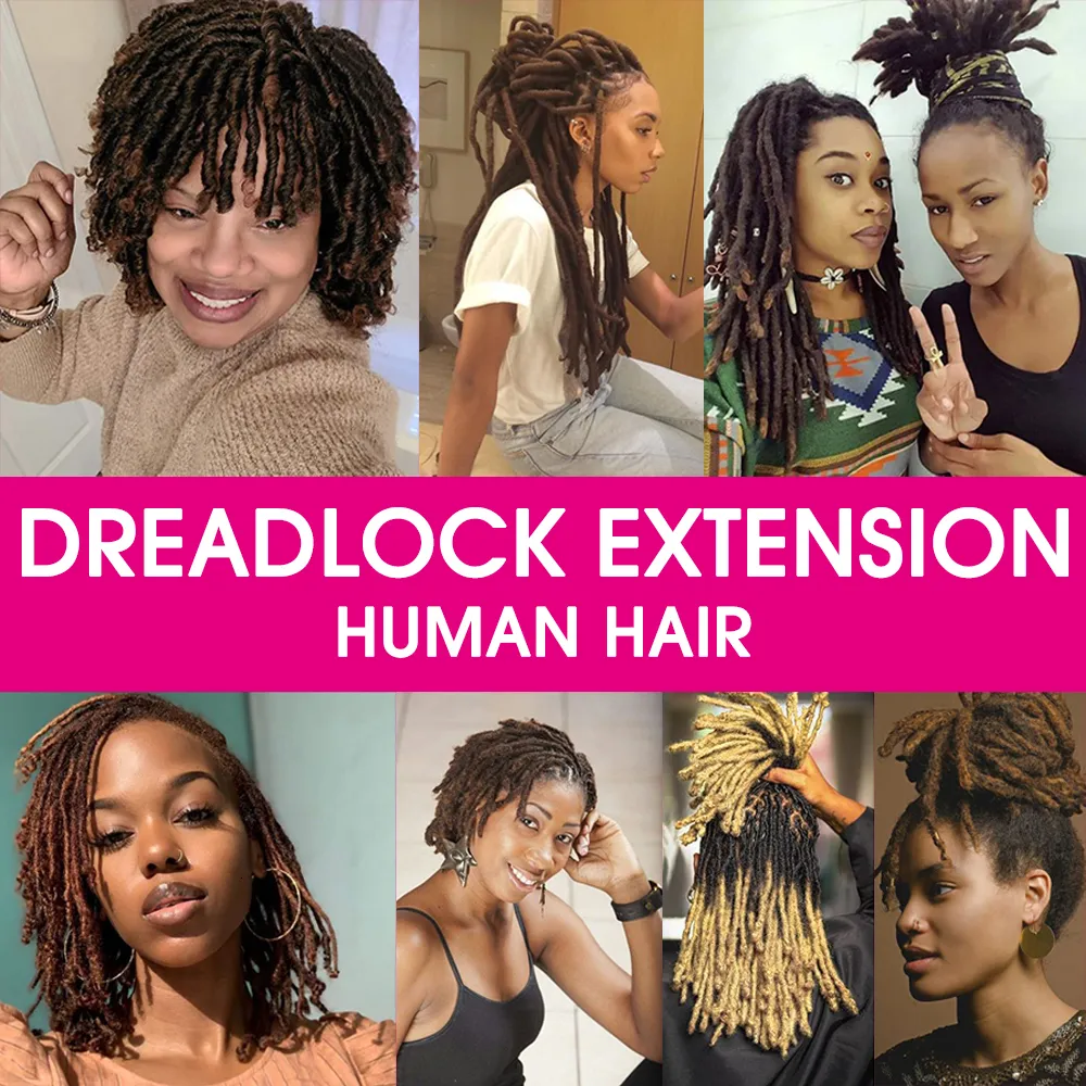 Handmade Brazilian Remy Human Hair Dreadlock Extensions Dreadlock Locs ...