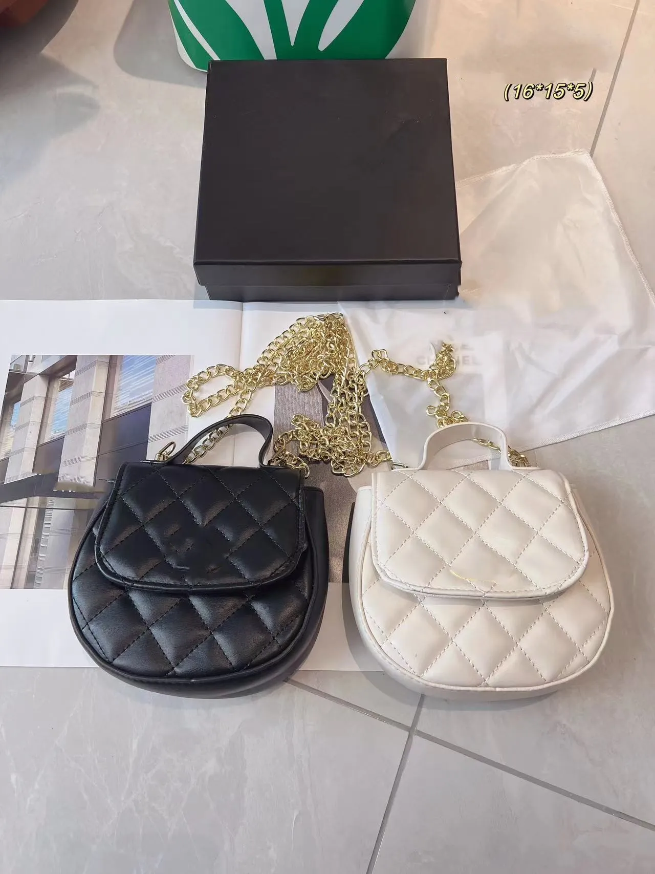 DHgate.com:Luxury Kids Checkered Diamond Handbag: Stylish One-Shoulder Crossbody Bag for Girls ...