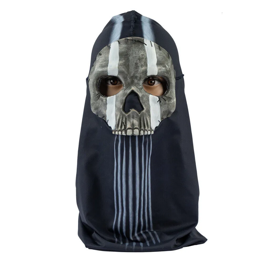 Mask Cosplay: Full Face Skull Mask, Breathable Fabric Hood For Costume ...